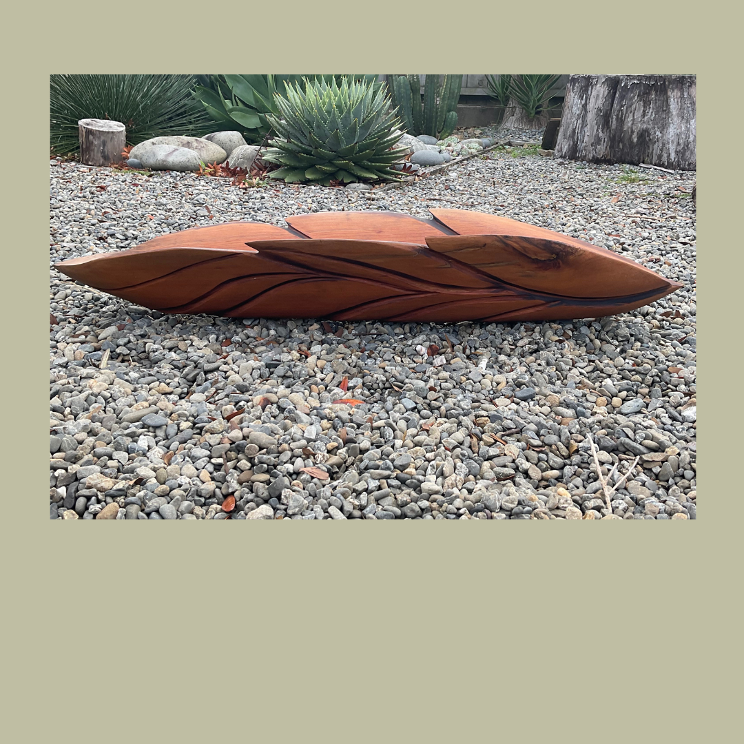 Feather Bowl - Carved Totara – Haven Designs NZ
